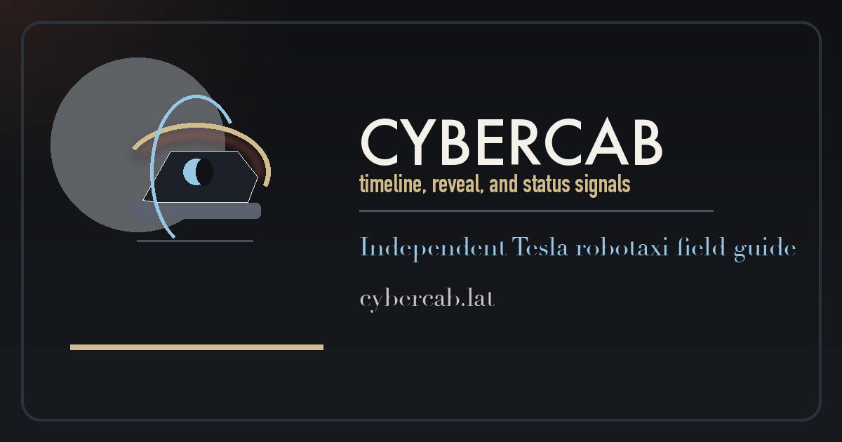 Cybercab | Tesla Robotaxi Concept, Timeline, and Key Facts